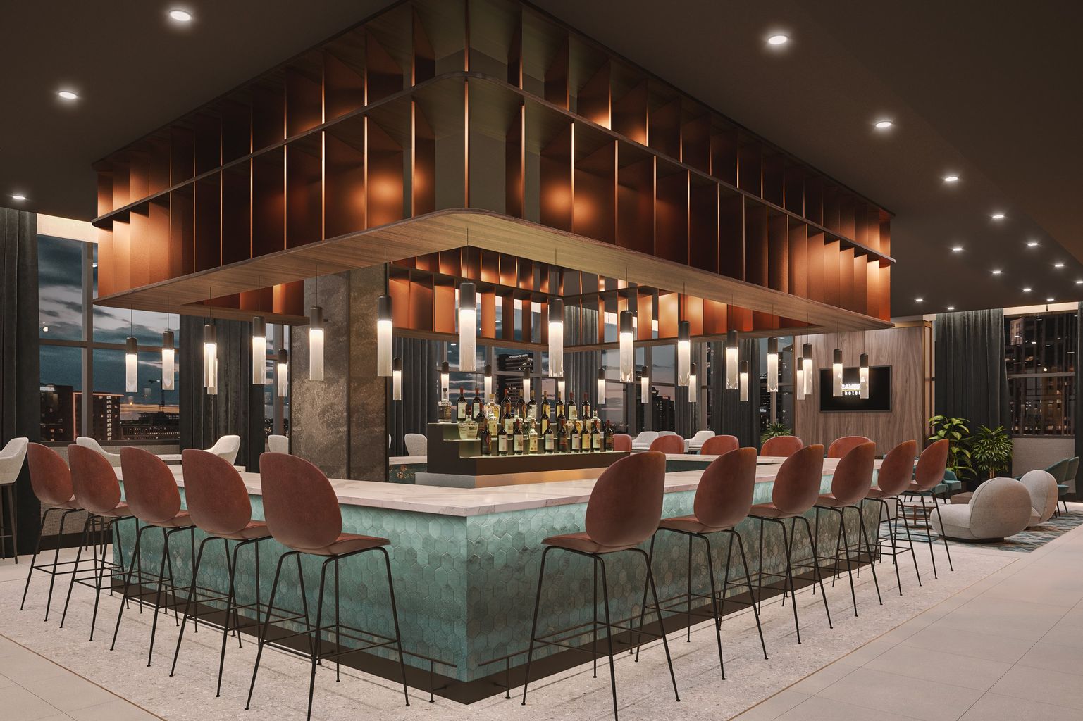 Cambria hotel – rooftop bar | homify