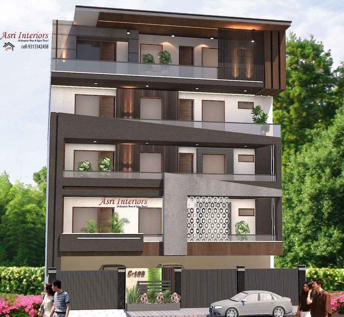 Elevation (3d design vs actual site photos) | homify