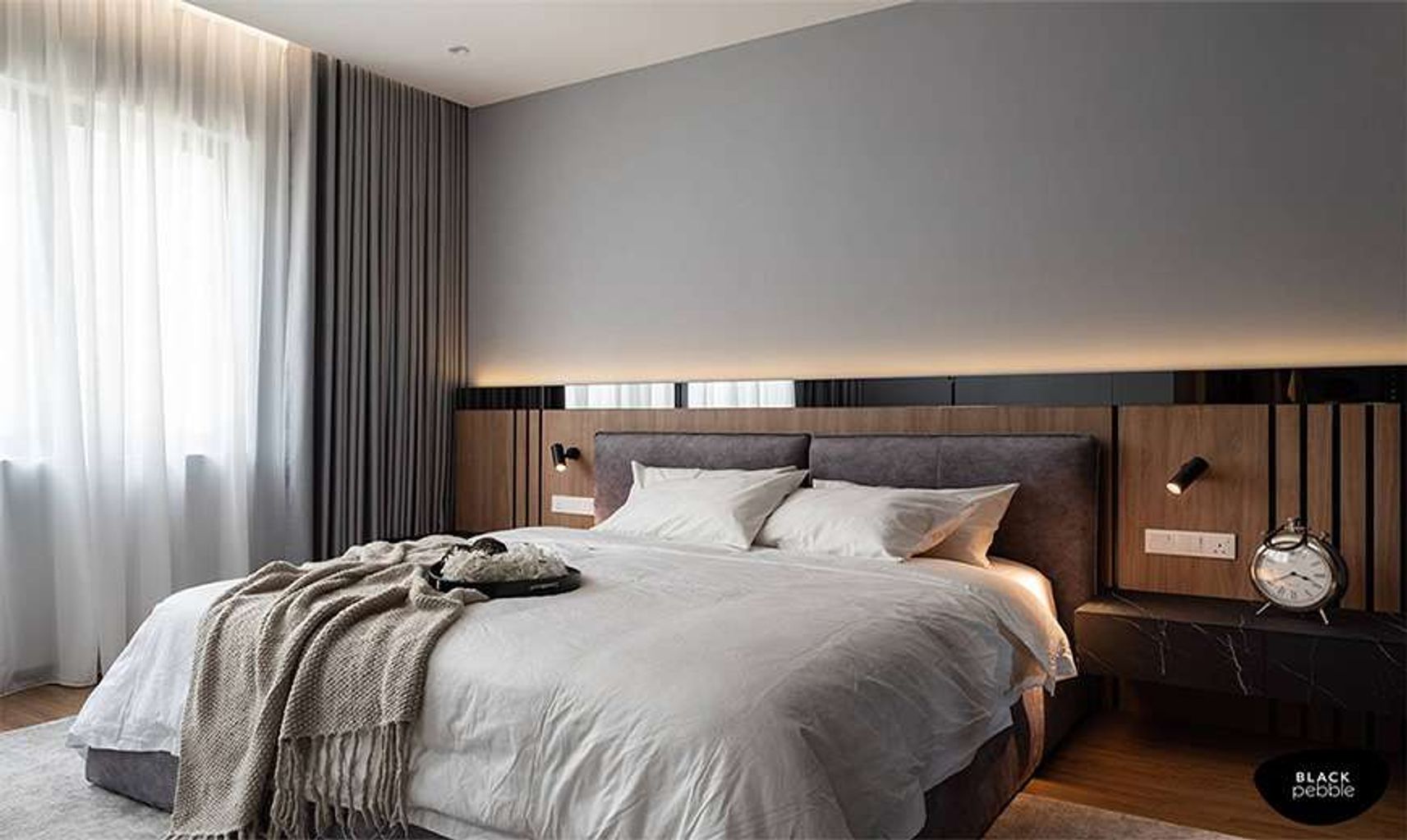 Luxury modern bedroom designs by black pebble—mangalore's premier interior design studio | homify