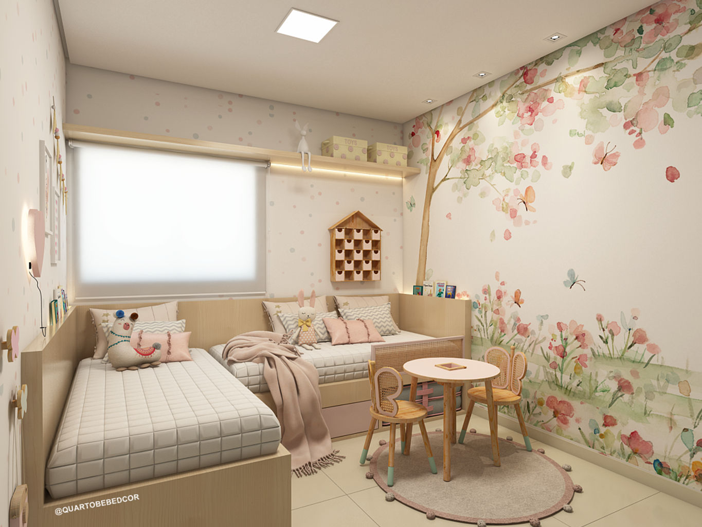 Quarto infantil compartilhado feminino | homify