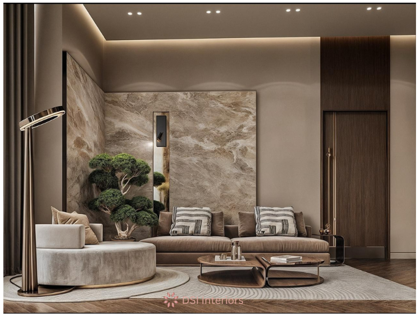 Modern luxe living room with earth-tone elegance | homify