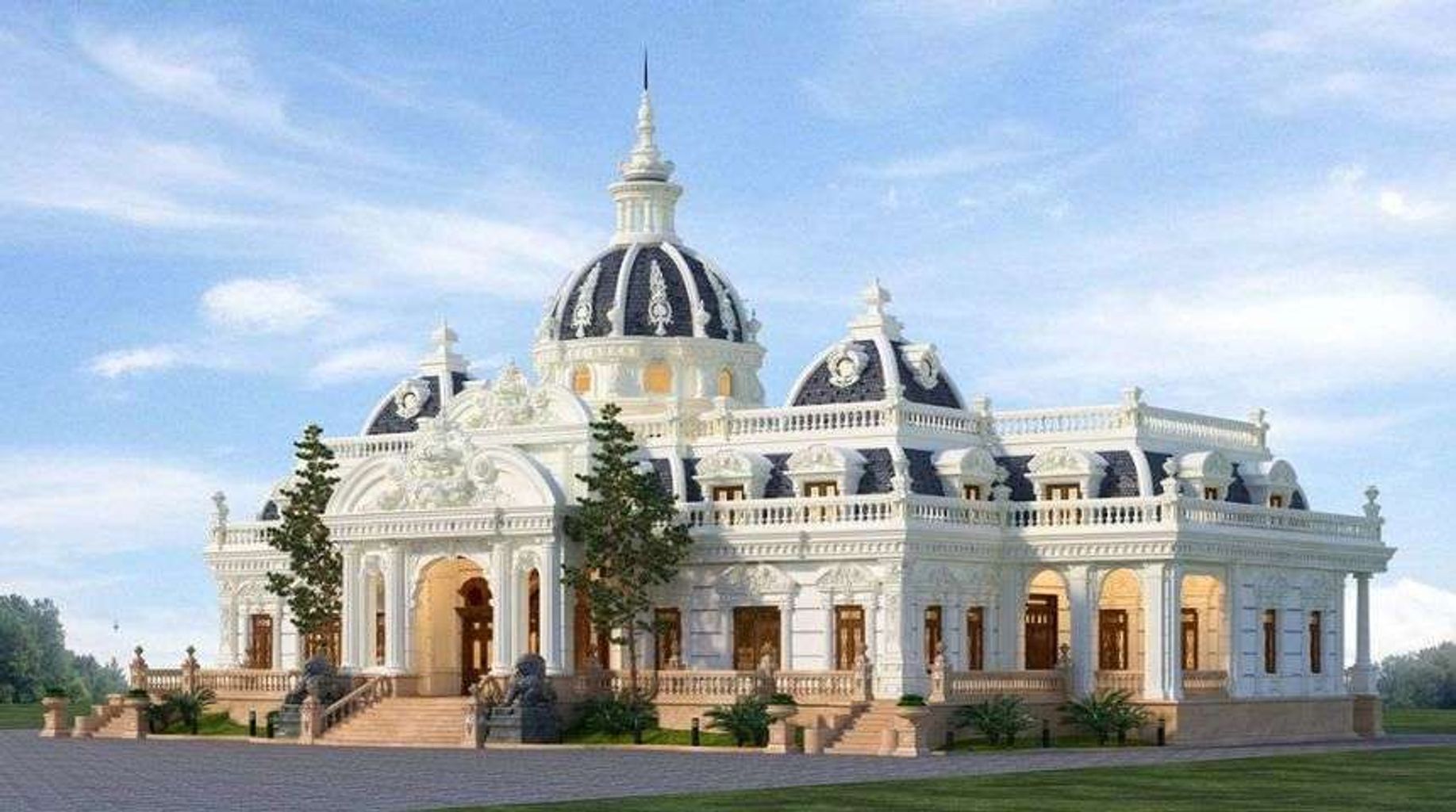 Biet thu nha vuon 1 tang kieu phap co dien 15 mau dep nhat 2023 | homify