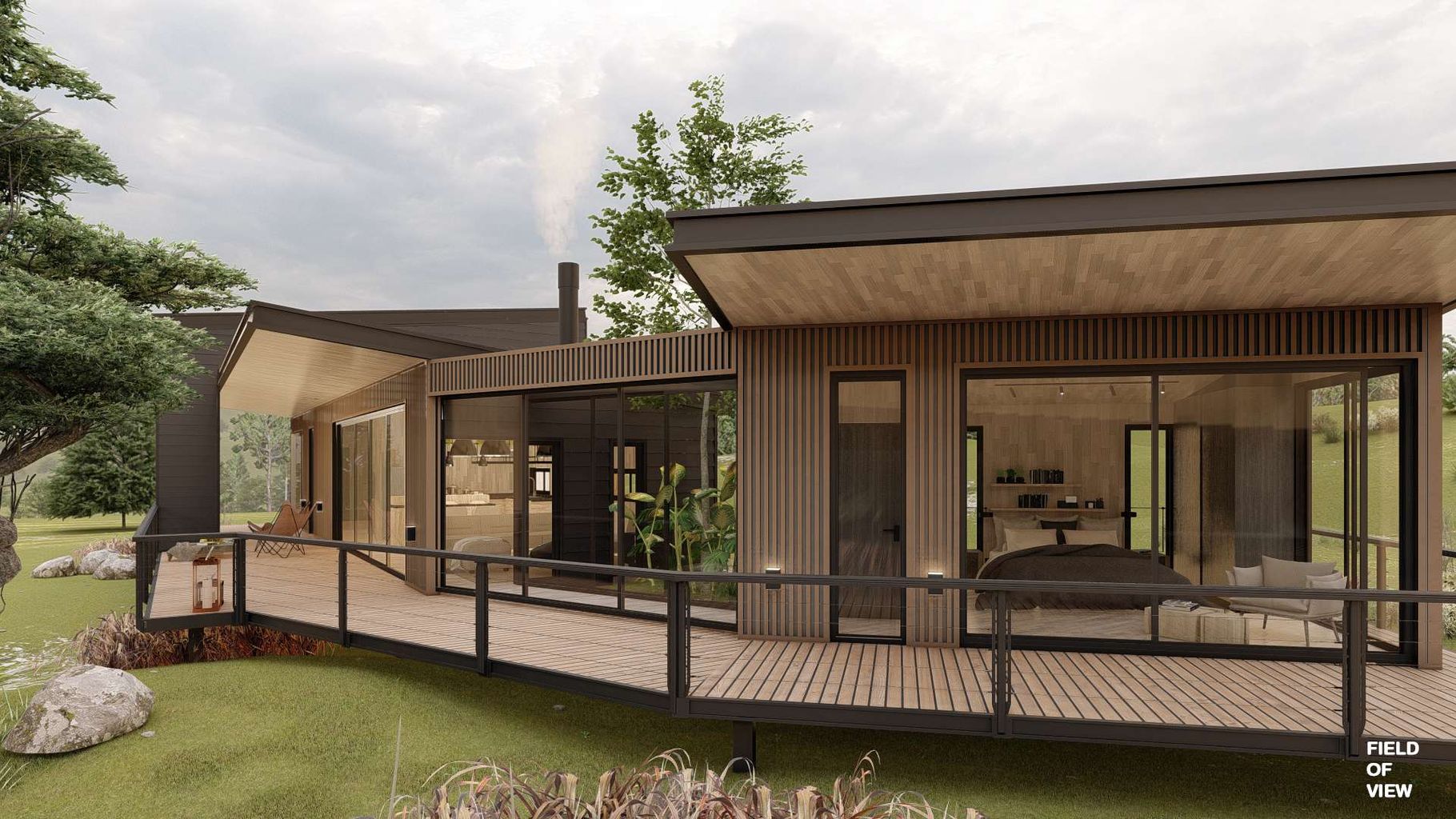 Proyecto de cabaña moderna – renders | homify