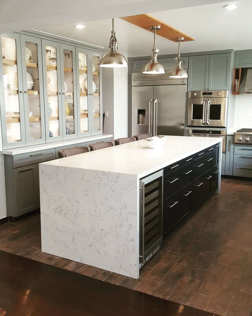 Cocina modelo europa puertas entablerada en mdf barnizado | homify