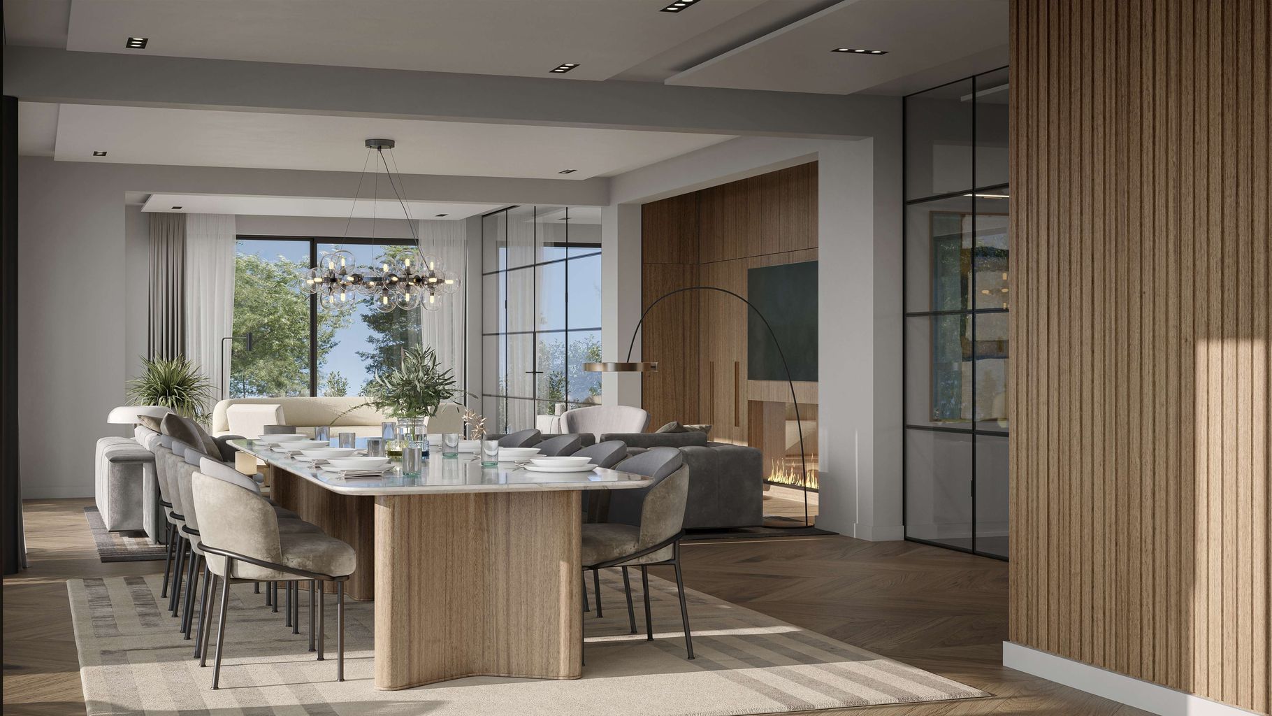 Interior visualization of an impressive mansion in munich | homify