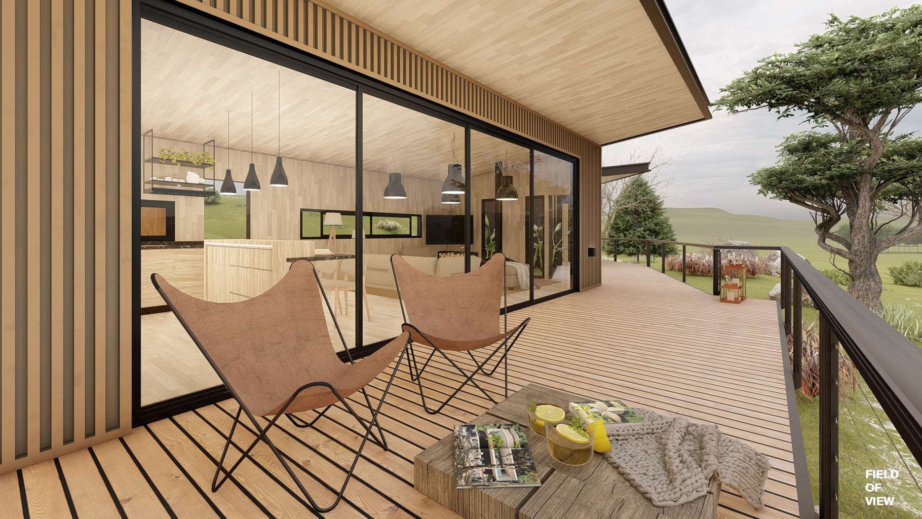 Proyecto de cabaña moderna – renders | homify