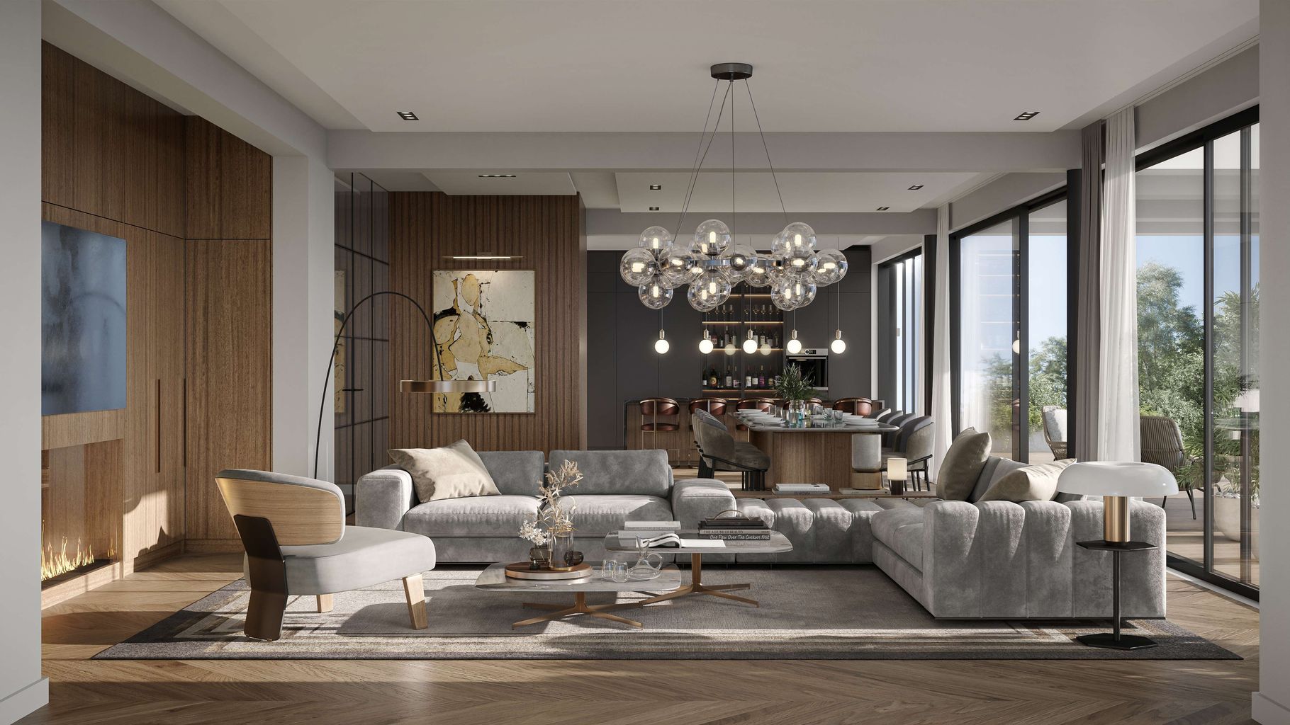 Interior visualization of an impressive mansion in munich | homify