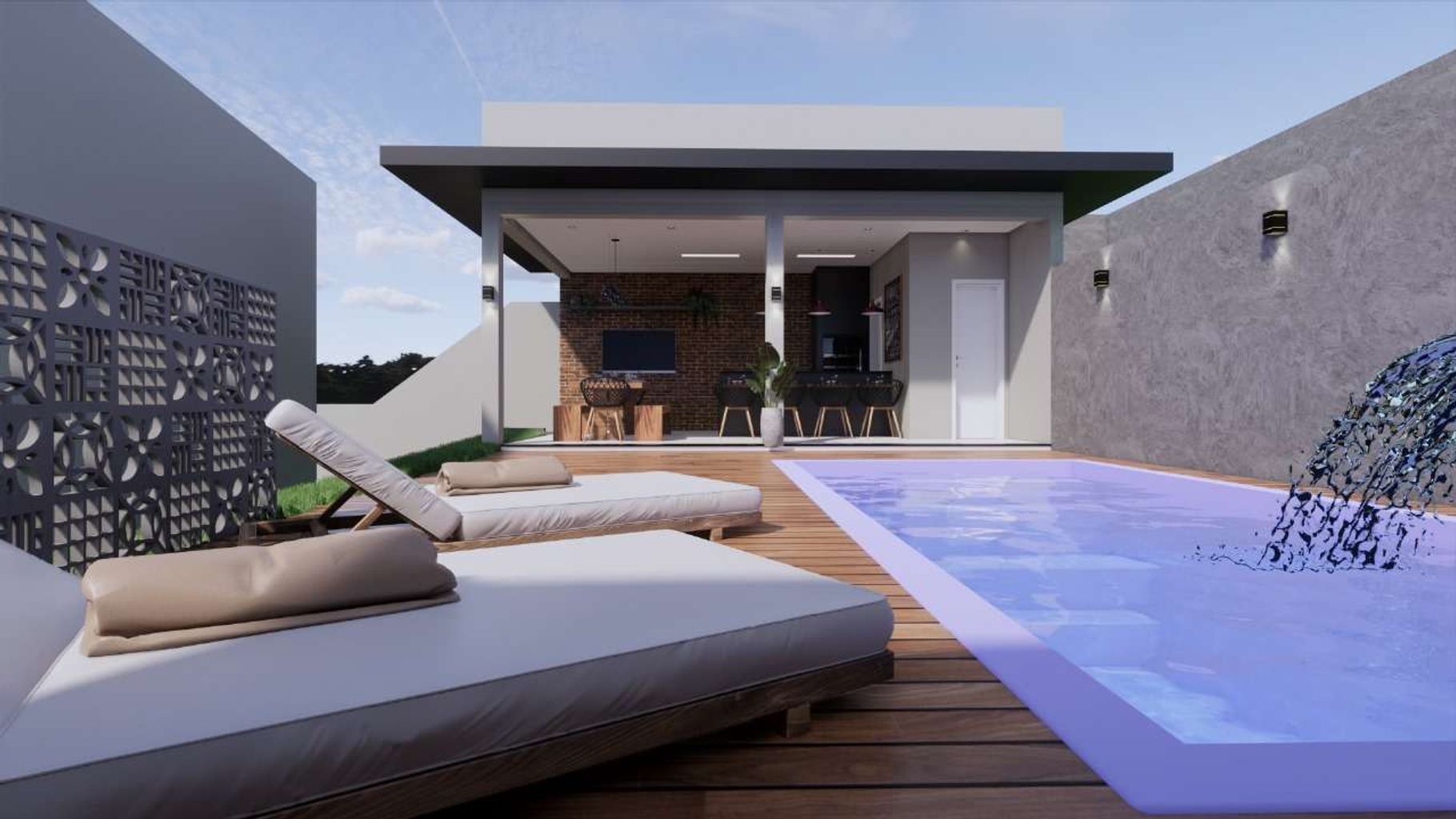 Área gourmet com piscina | homify