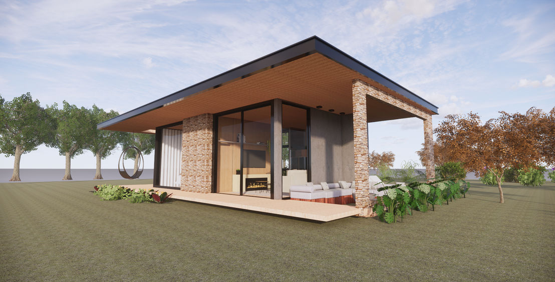 Projeto Arquitetônico e de interiores para uma Cabana Modular em Minas ...