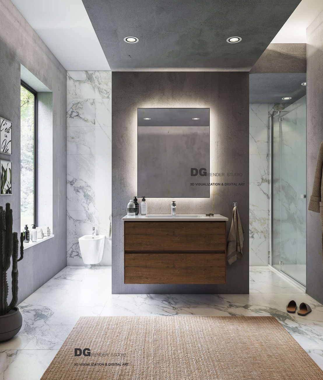 Progettazione e Rendering mobili da bagno | homify