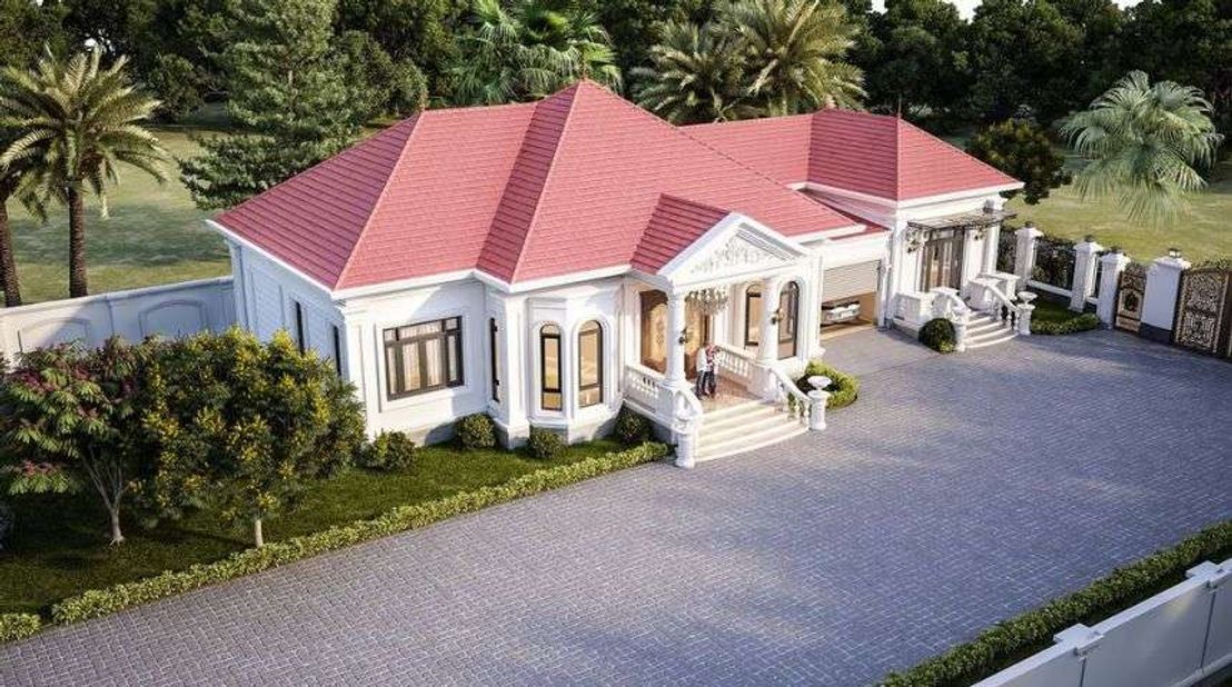 5 Mau biet thu vuon 1 tang 5 phong ngu 1 phong tho dep 2023 | homify