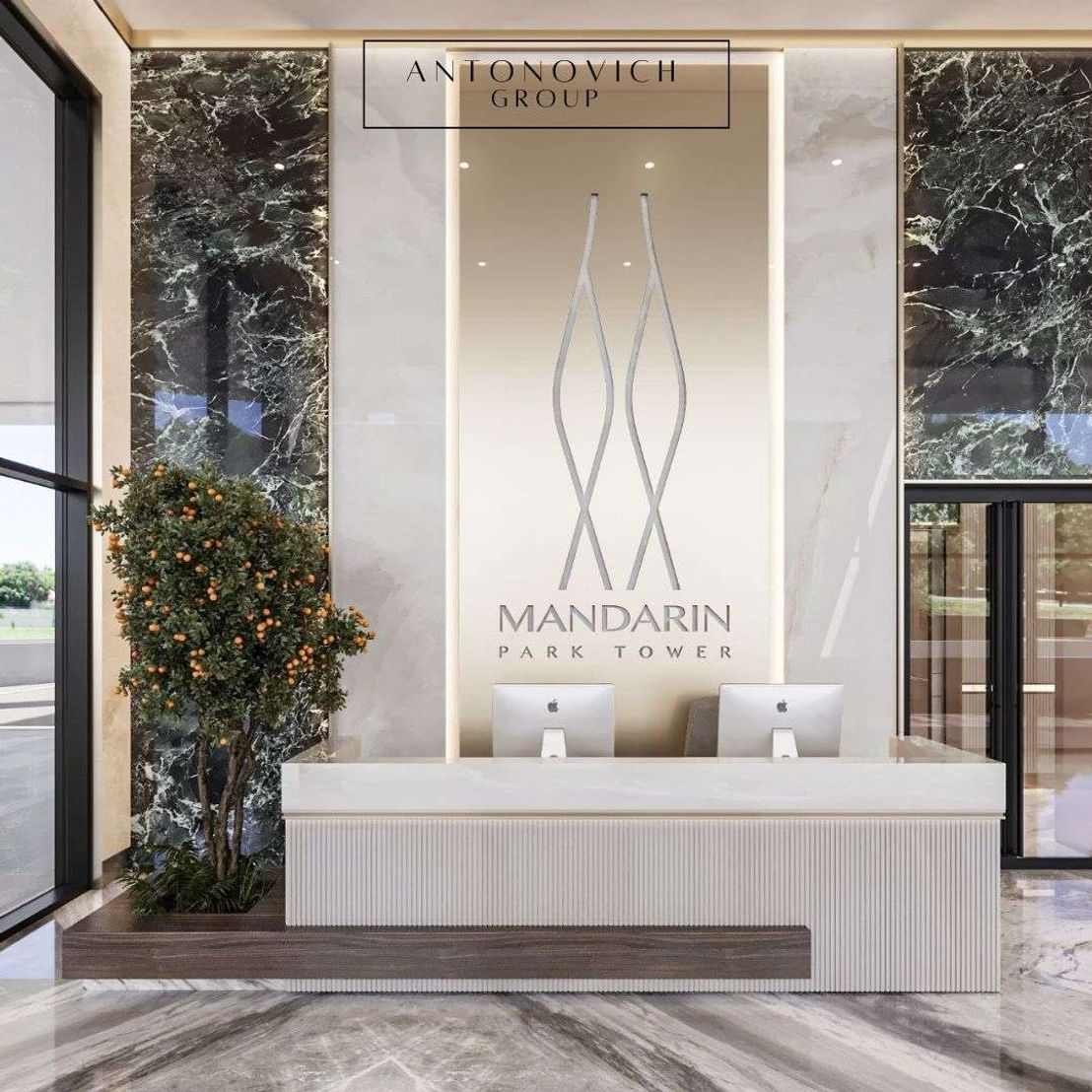 Mandarin Park Tower's Reception Lobby Interior Design Execution by Antonovich Group | homify