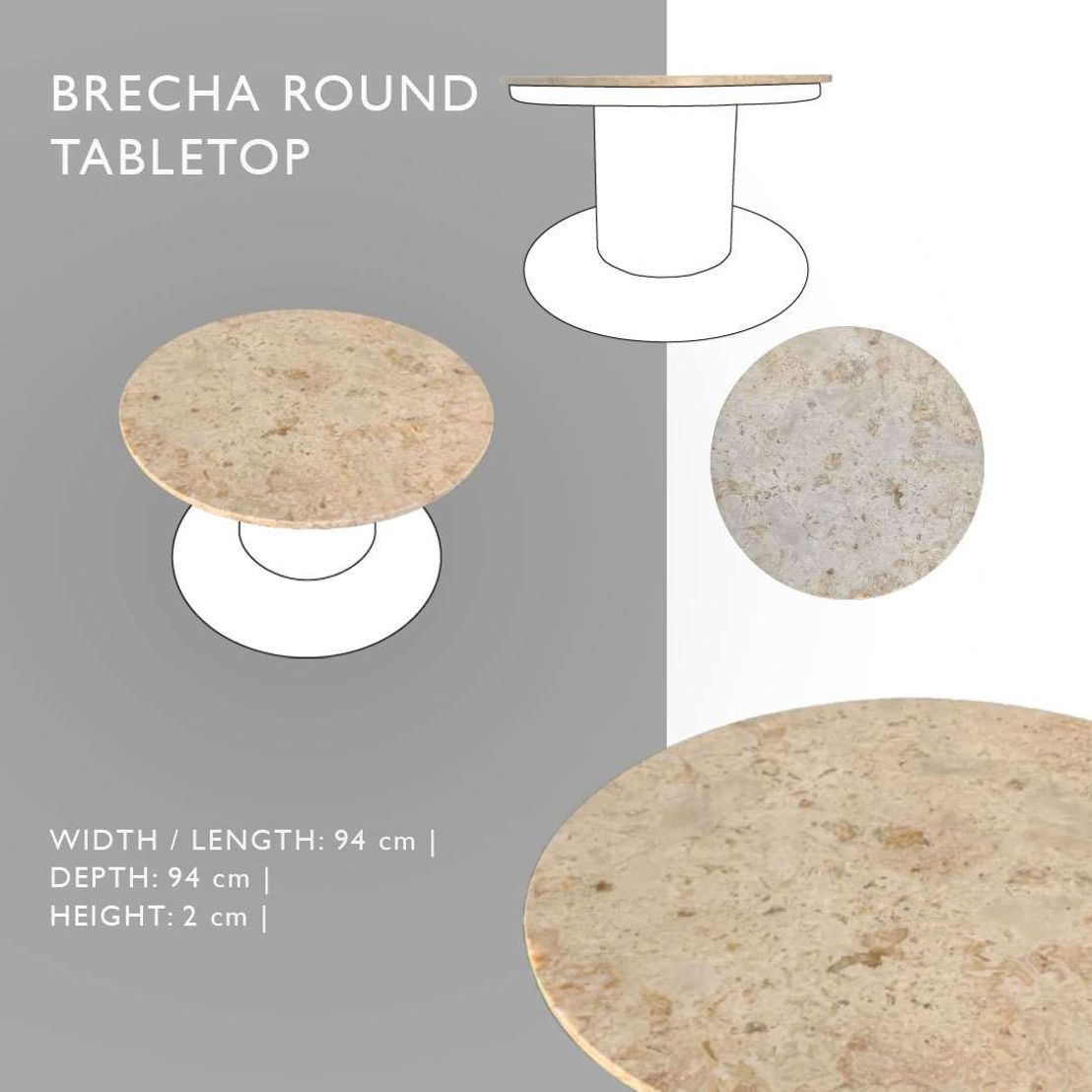 Brecha Round Table Top | homify