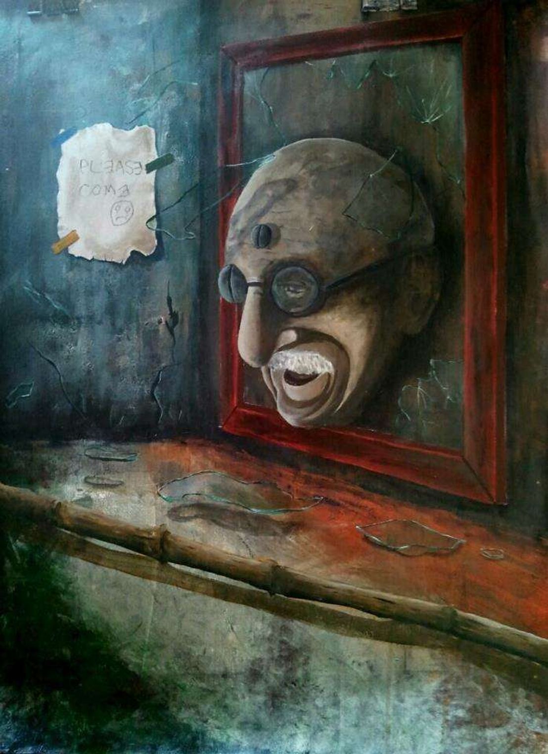 Buy Surrealism Painting 'Tormented Gandhi' at Indian Art Ideas | homify