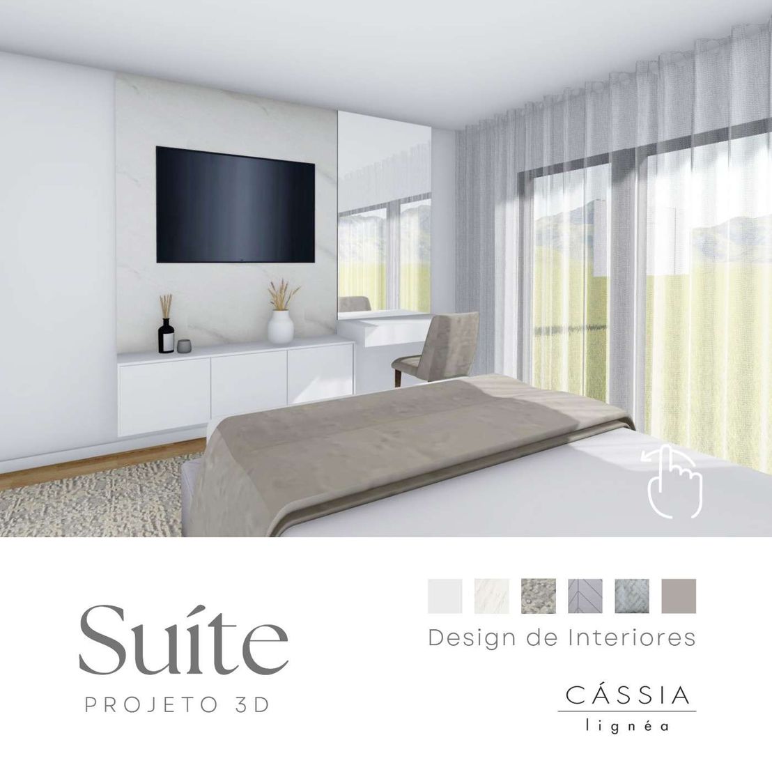 Projeto 3D | Suíte | homify