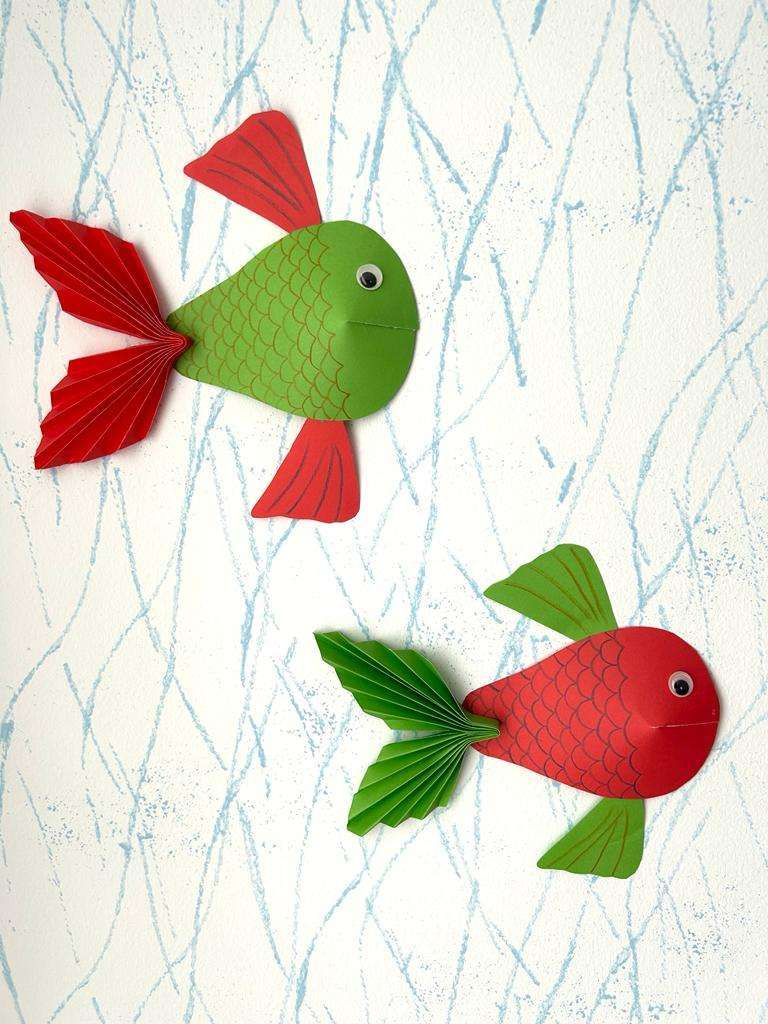 DIY Paper Fish Wall Decoration l How to Make Fish Hanging Decorations ...