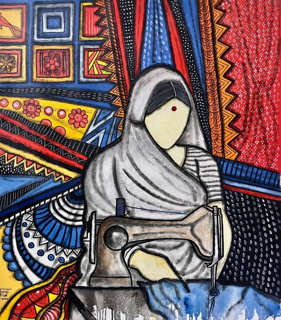 Contemporary Art Drawing With Explanation