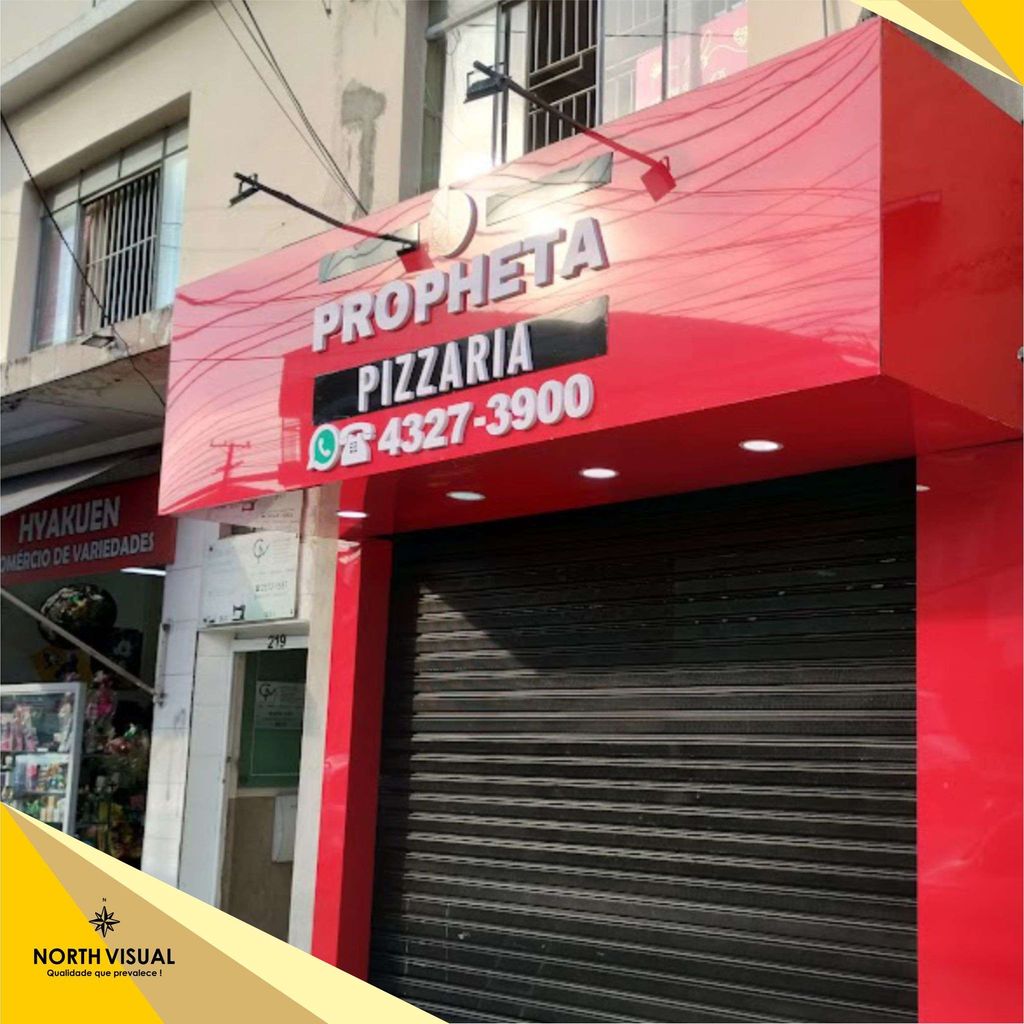 Fachada de pizzaria – revestida em acm brilho | homify