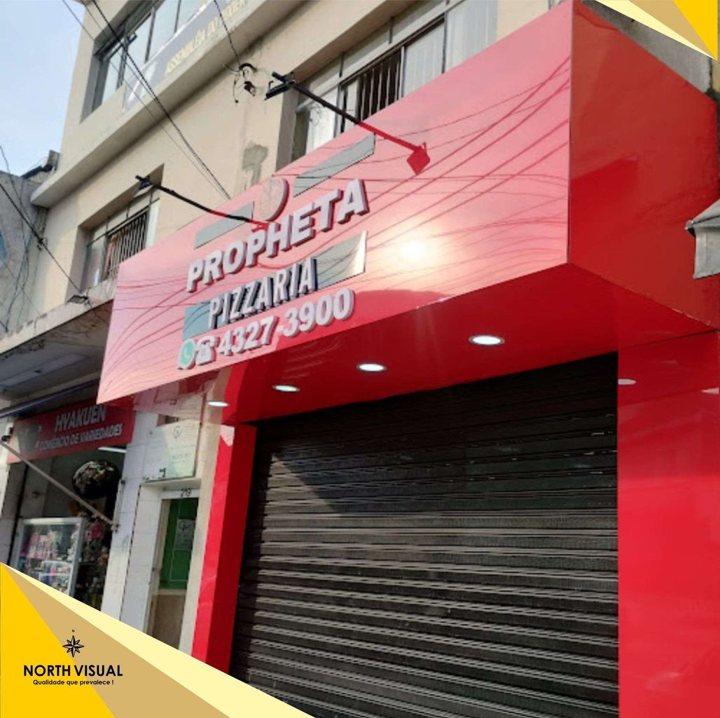 Fachada de pizzaria – revestida em acm brilho | homify