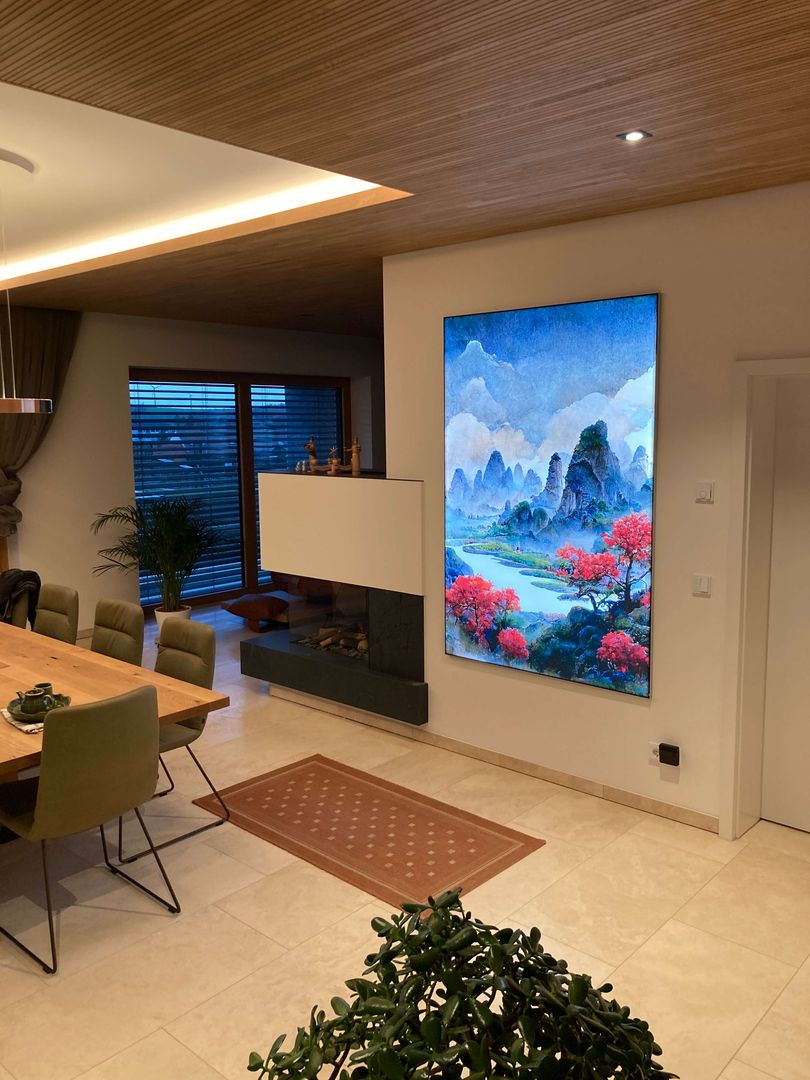 Kreative Raumgestaltung mit beleuchteten LED-Wandbildern nach Wunsch ...